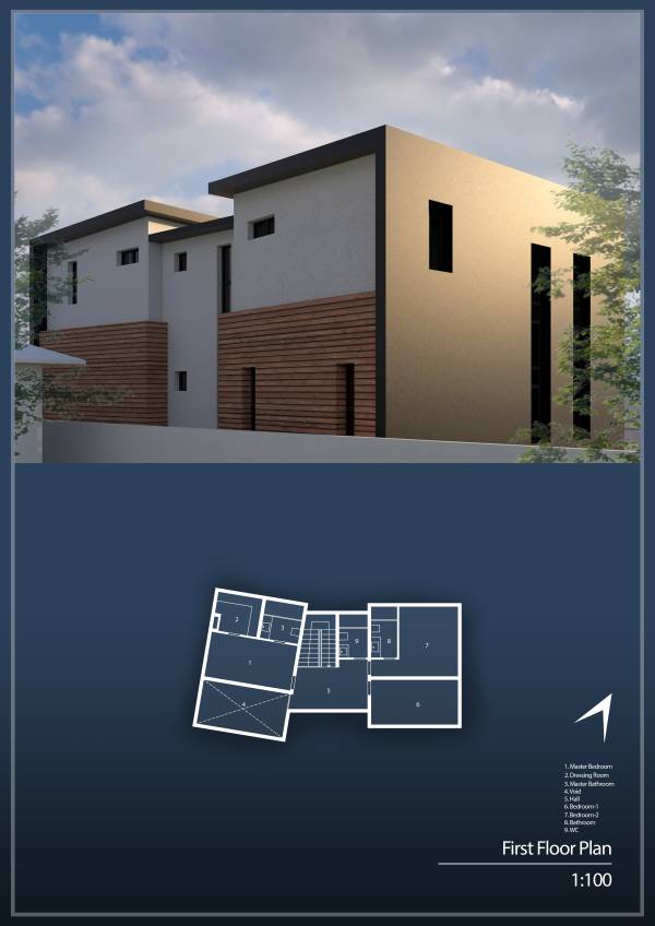Design project for Modern Contemporary Corner Lot Design on a 50 ...