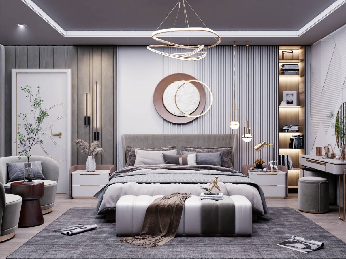 Design project for Amazing Modern Zen Basement with golf course water ...