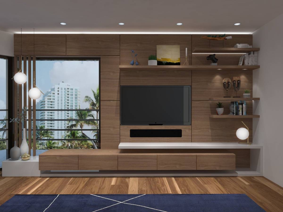 Design project for Contemporary Millwork Design for TV unit with ...