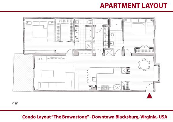 Design project for Condo Layout: The Brownstone in United States | Arcbazar