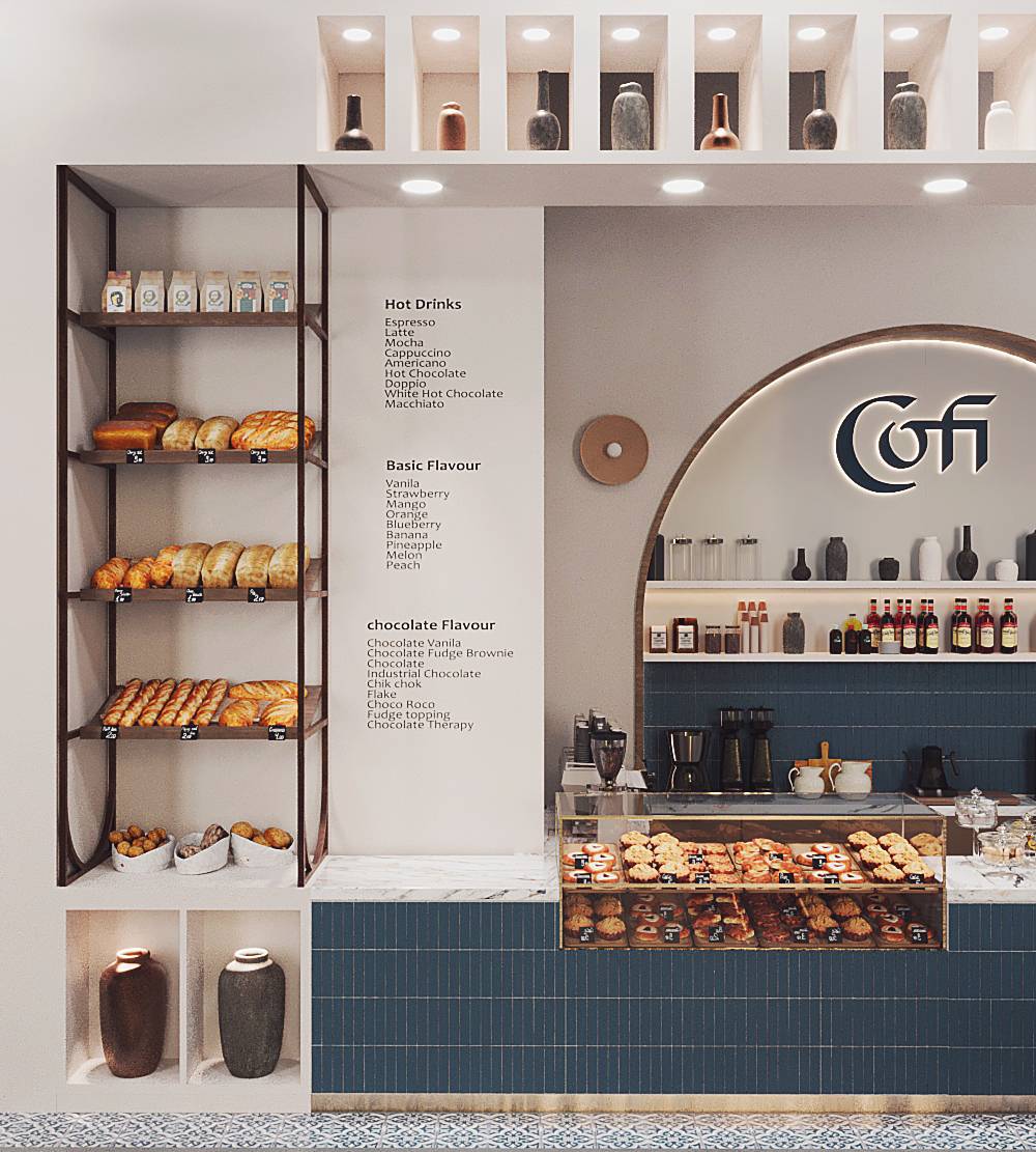 Design project for COFI Coffee and Pastry Shop in United States | Arcbazar