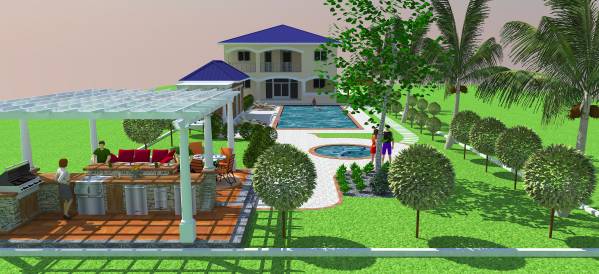 Design project for My Dream Backyard and Pool Area in Trinidad and ...