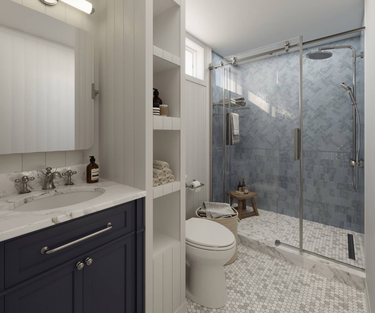 Design project for Philadelphia Row House Second Floor Full bath in ...