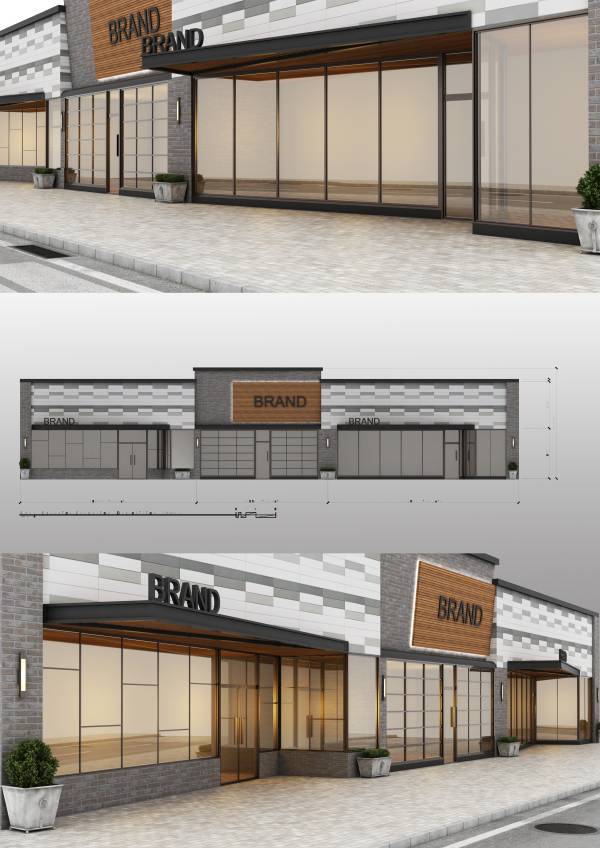 Design project for Retail Storefront Facade in United States | Arcbazar