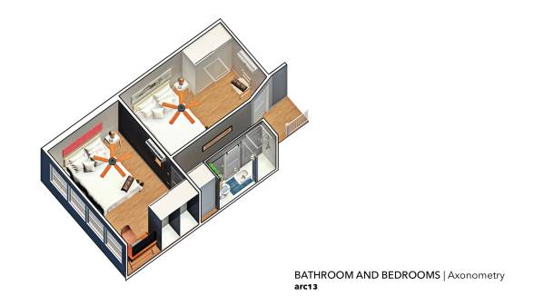 Design project for Bathroom and Bedrooms in United States | Arcbazar