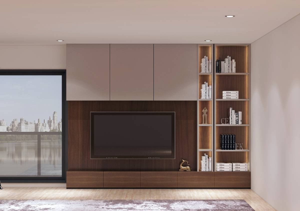 Design project for Contemporary Millwork Design for TV unit with ...