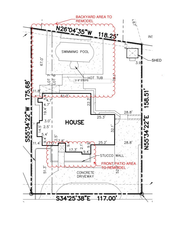 Design project for Home Backyard, Pool Deck Area and Front Patio ...