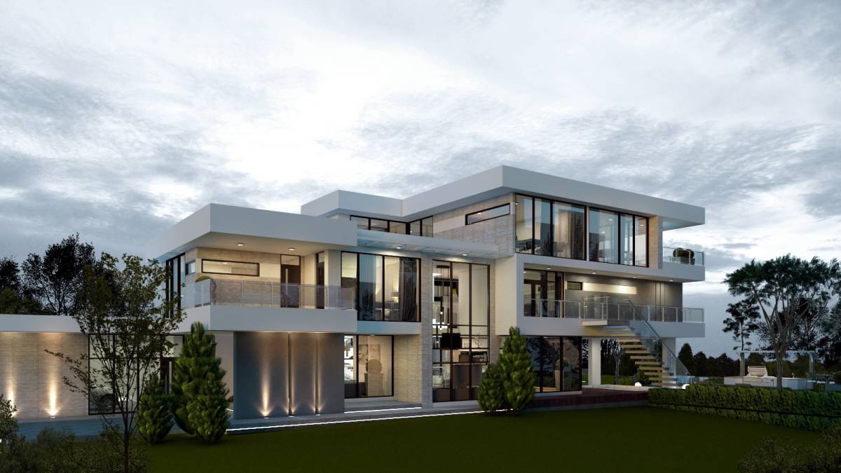 Design project for Modern Family Villa with Alpine Views in Germany in ...