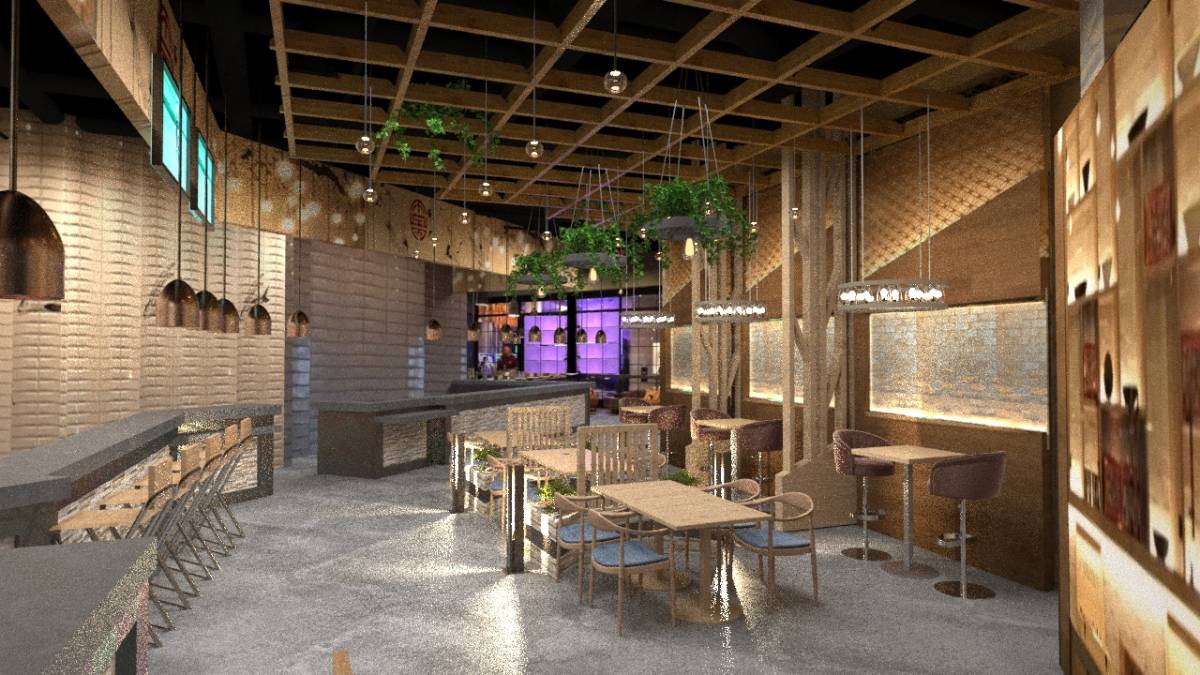 Design project for Interior design of restaurant zone in United States ...