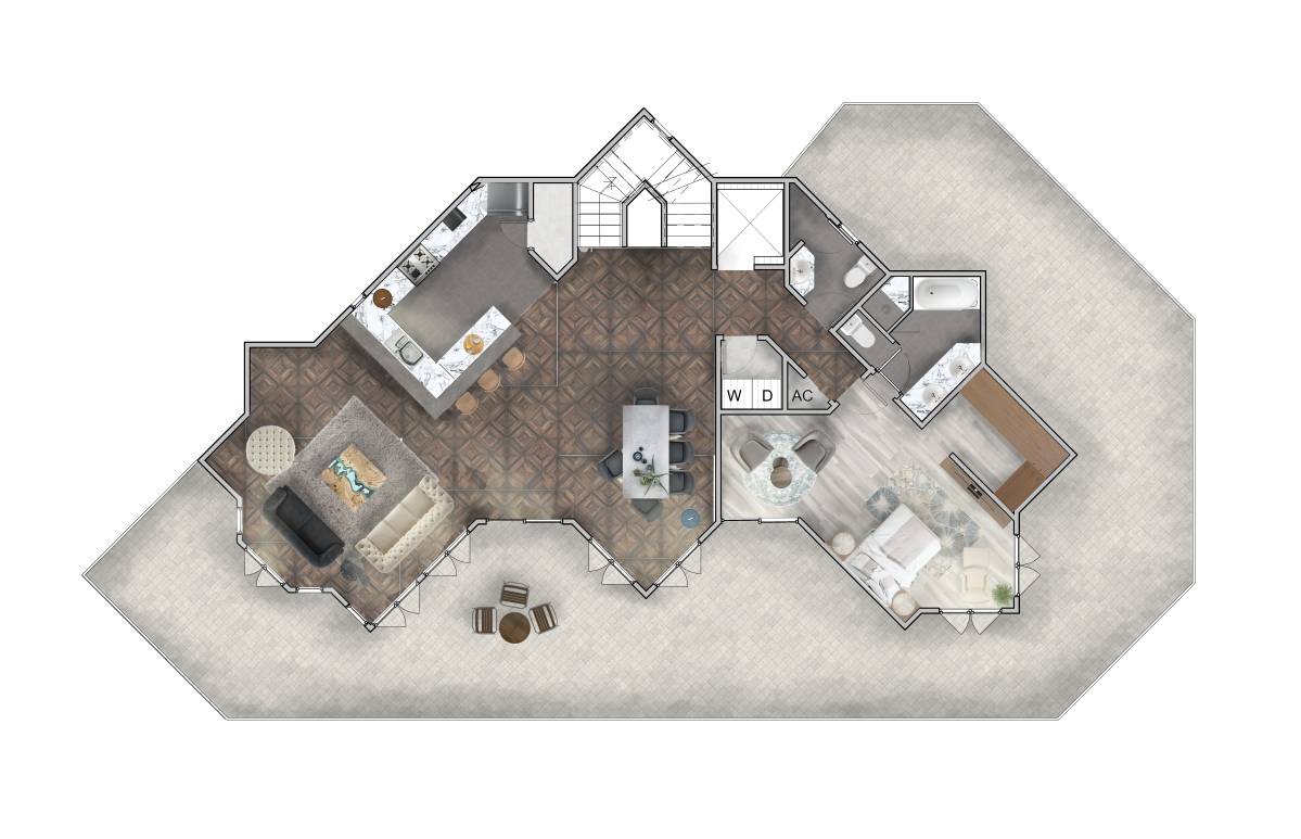 Design project for Level 2 Floor Plan ReDesign in United States | Arcbazar