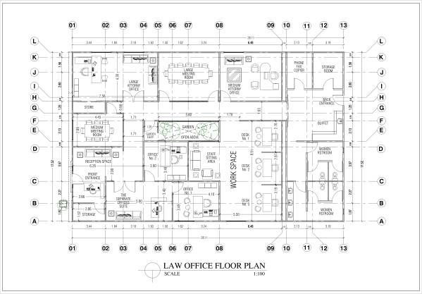 Design project for New Floorplan for Law Office in United States | Arcbazar