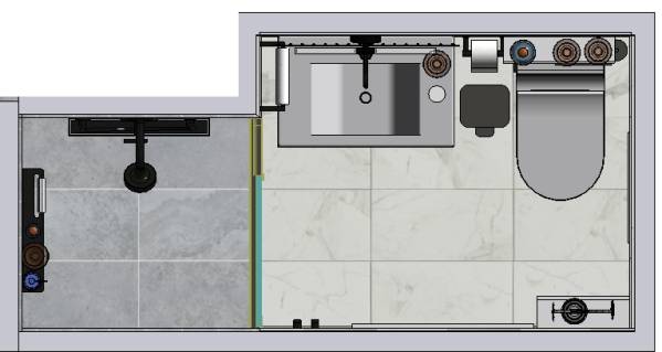 Design project for Two bathrooms remodeling (main and shower) in United ...