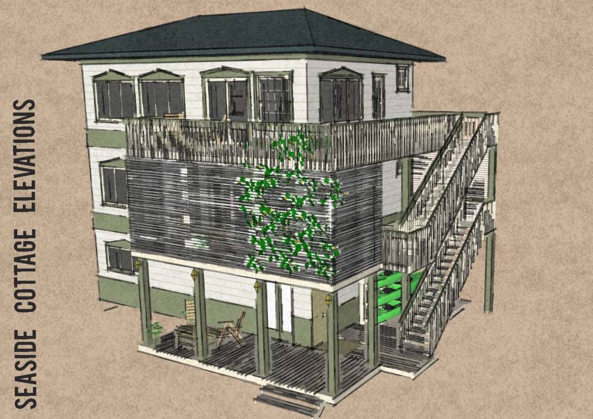 Design project for Seaside cottage elevations in Canada | Arcbazar