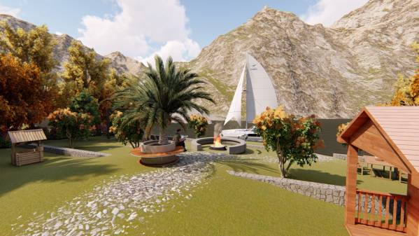 Design project for Lakefront Backyard Landscaping - wide open yard ...