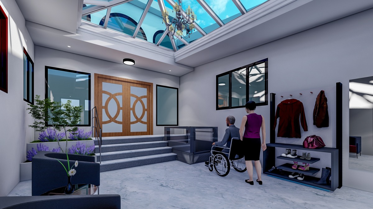 Design project for Design of an Enclosed Atrium that Serves as a Foyer ...