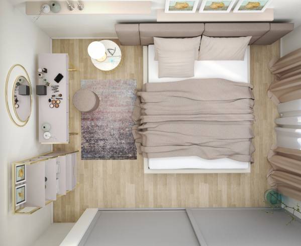 Design project for Furniture and decoration of the bedroom in Romania ...