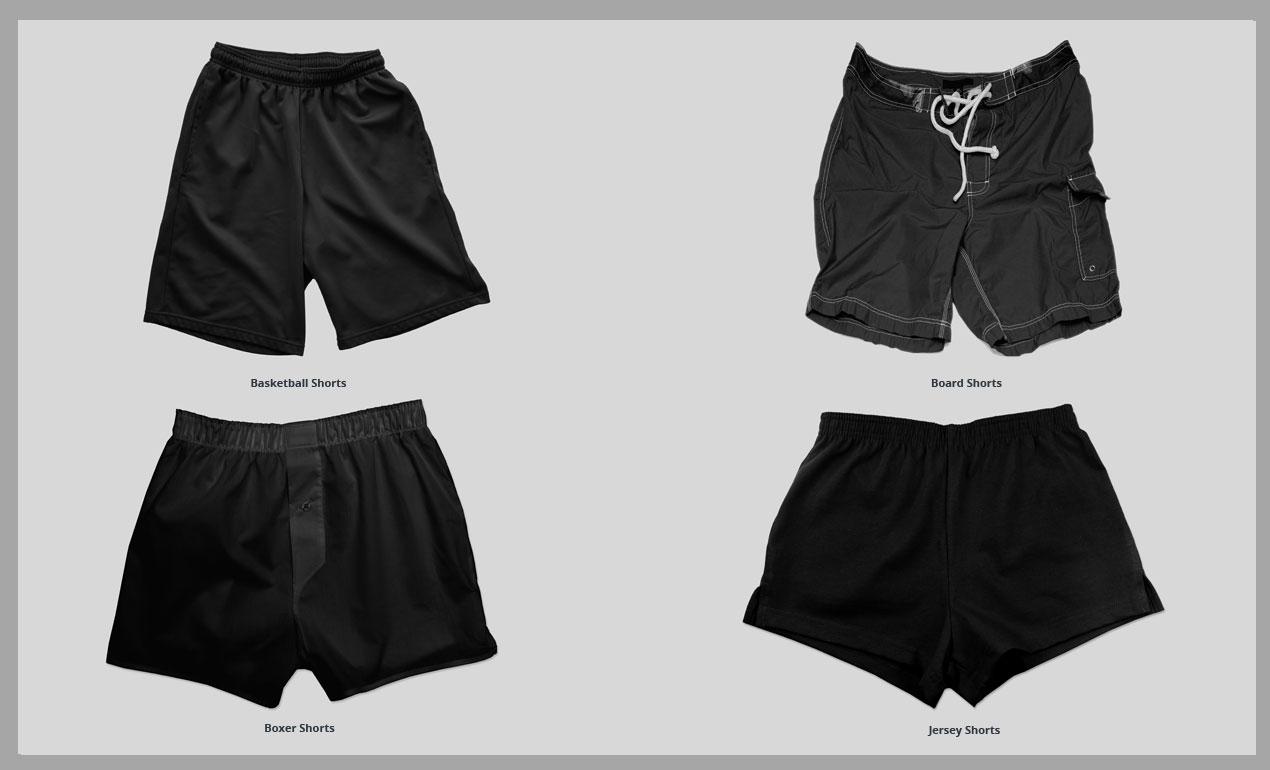 Photoshop Men s Shorts Mockup Templates Pack