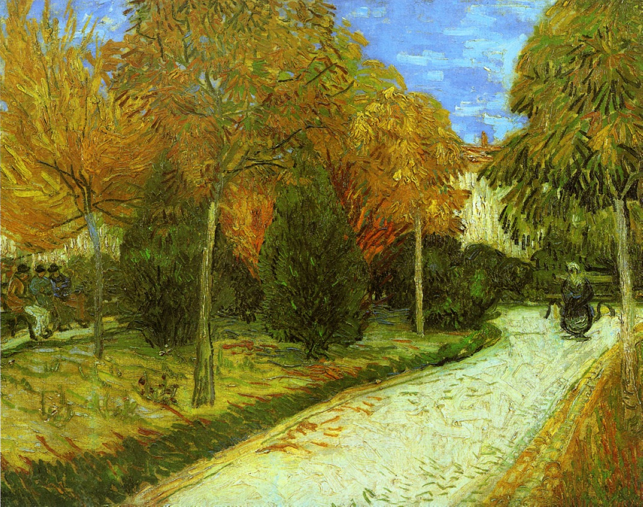 Paintings Reproductions Path in the Park at Arles, 1888 by Vincent Van ...