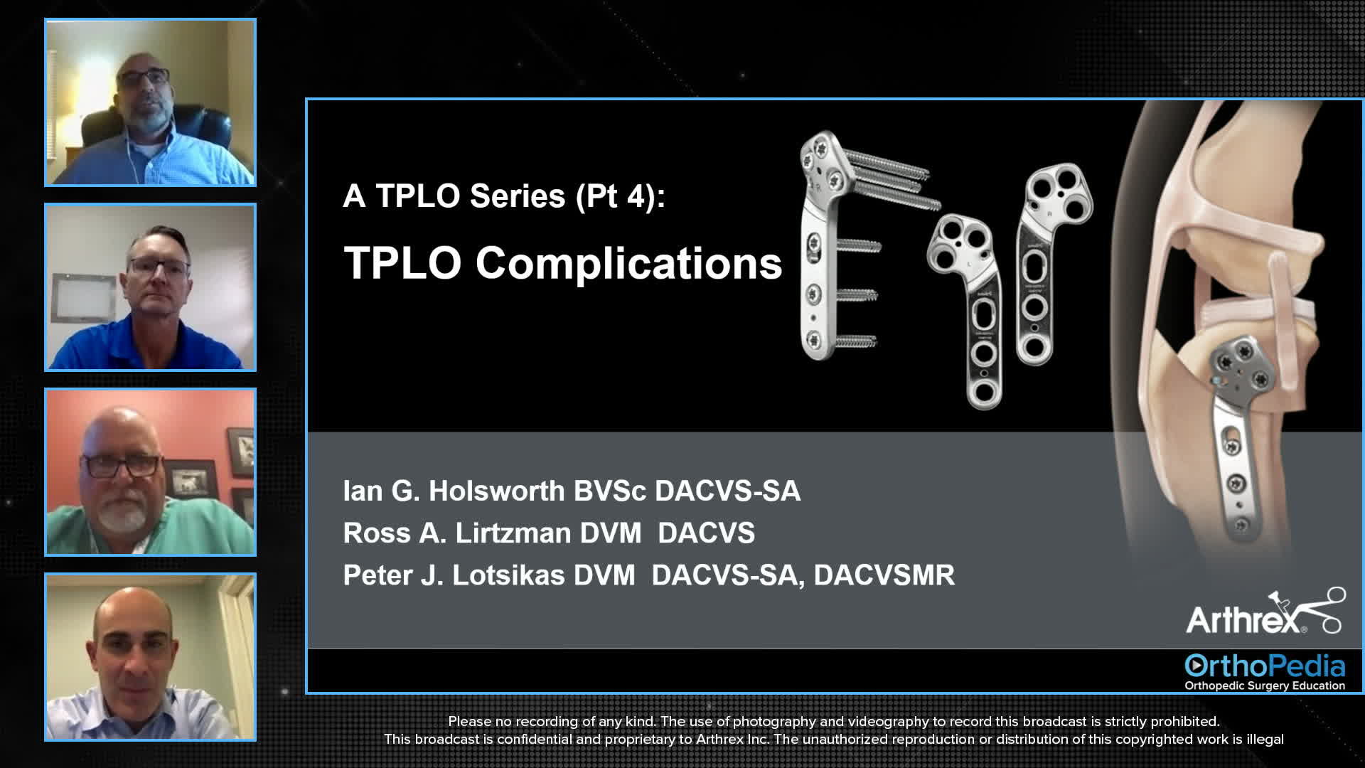 Arthrex - A TPLO Series (Part 4): Management of TPLO Complications