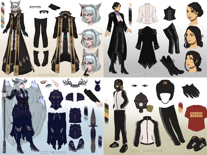 Character Reference Sheet (Flat-Color) - Artists&Clients