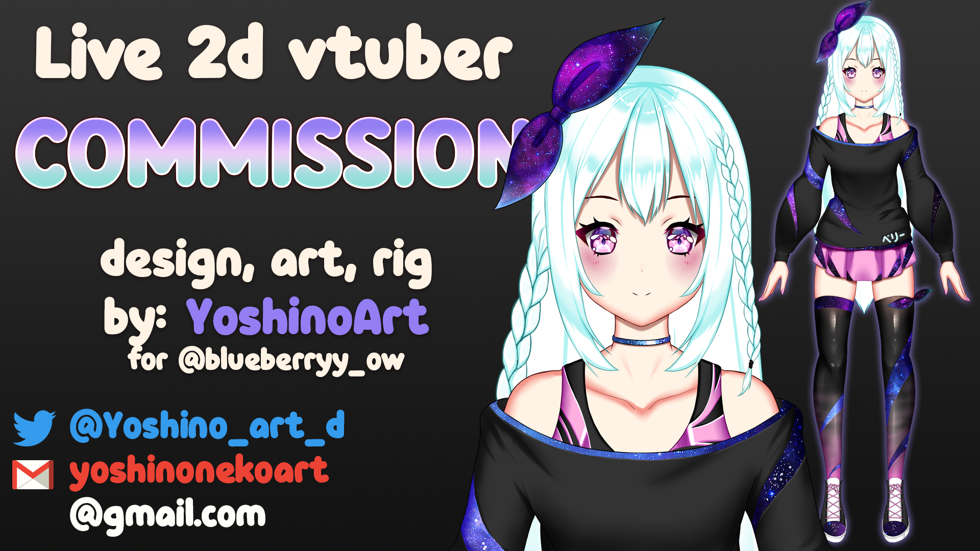 Vtuber Model Live2d FULLBODY RIG Artists Clients