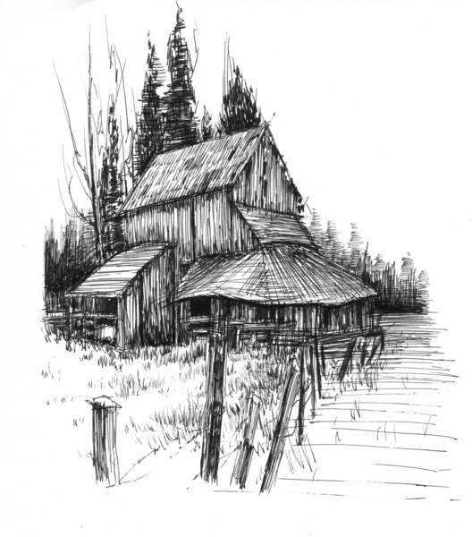 Ink drawing of your house - Artists&Clients