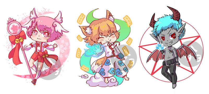 Chibi(SD) character colored - Artists&Clients