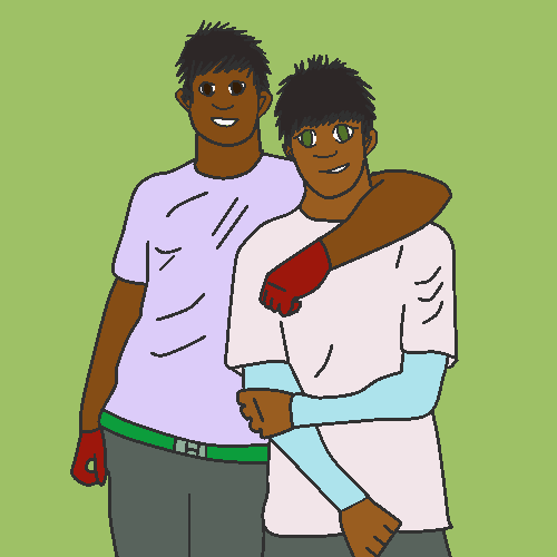 Two person full body pixel art - Artists&Clients