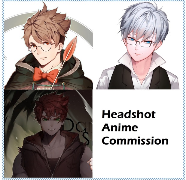 Colored Anime Headshot - Artists&Clients