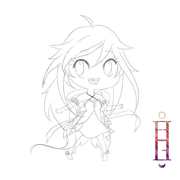 Chibi Character - Line Art only - Artists&Clients