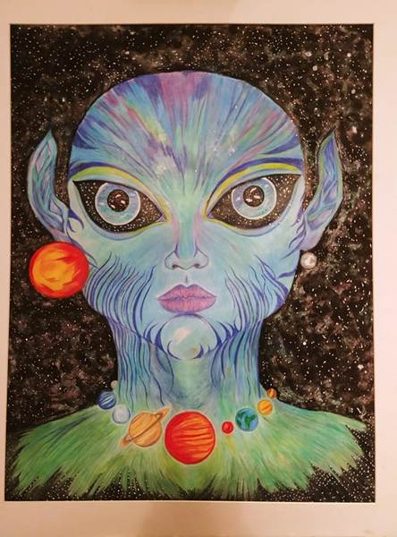 Alien Spray Paint Portrait - Artists&Clients