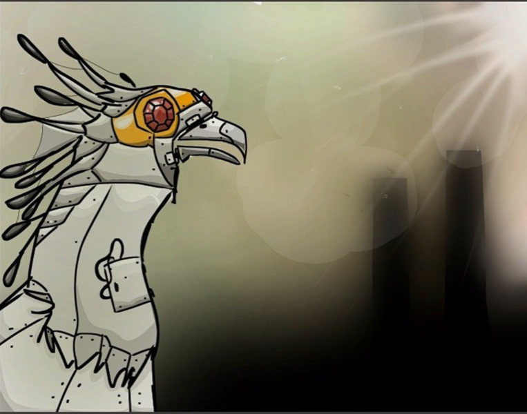 Robotic Bird with Background - Artists&Clients