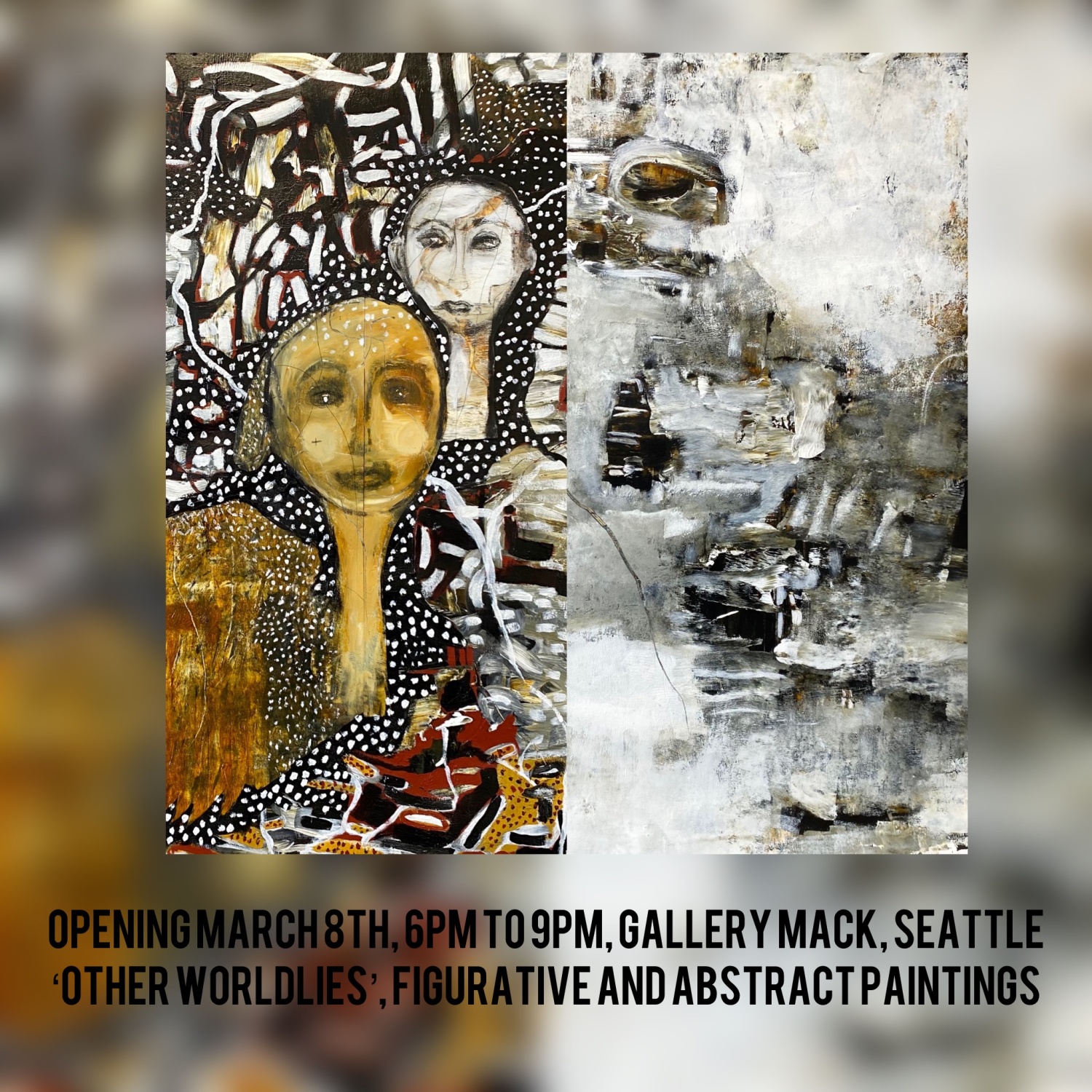 Contemporary abstract paintings by artist Jeane Myers