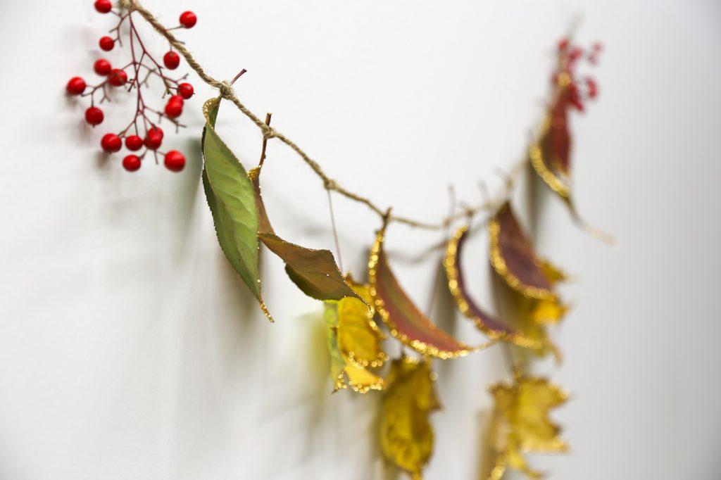 Autumn DIY: Glittery Leaf Garland | Artsy Couture