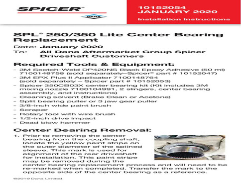 SPL® 350 Driveshafts - Driveshaft | Spicer Parts