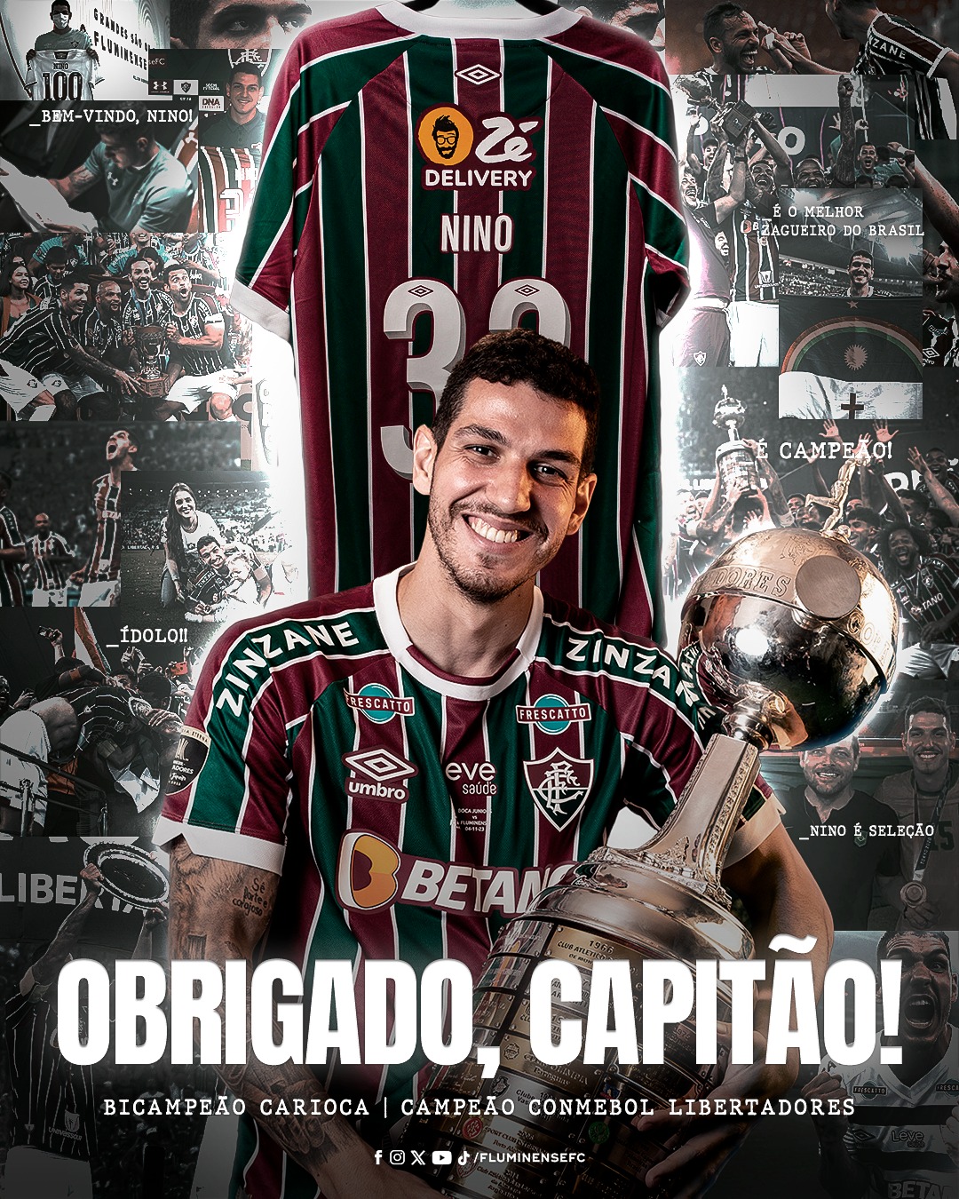 Obrigado, capitão! Fluminense conclui transferência de Nino ...