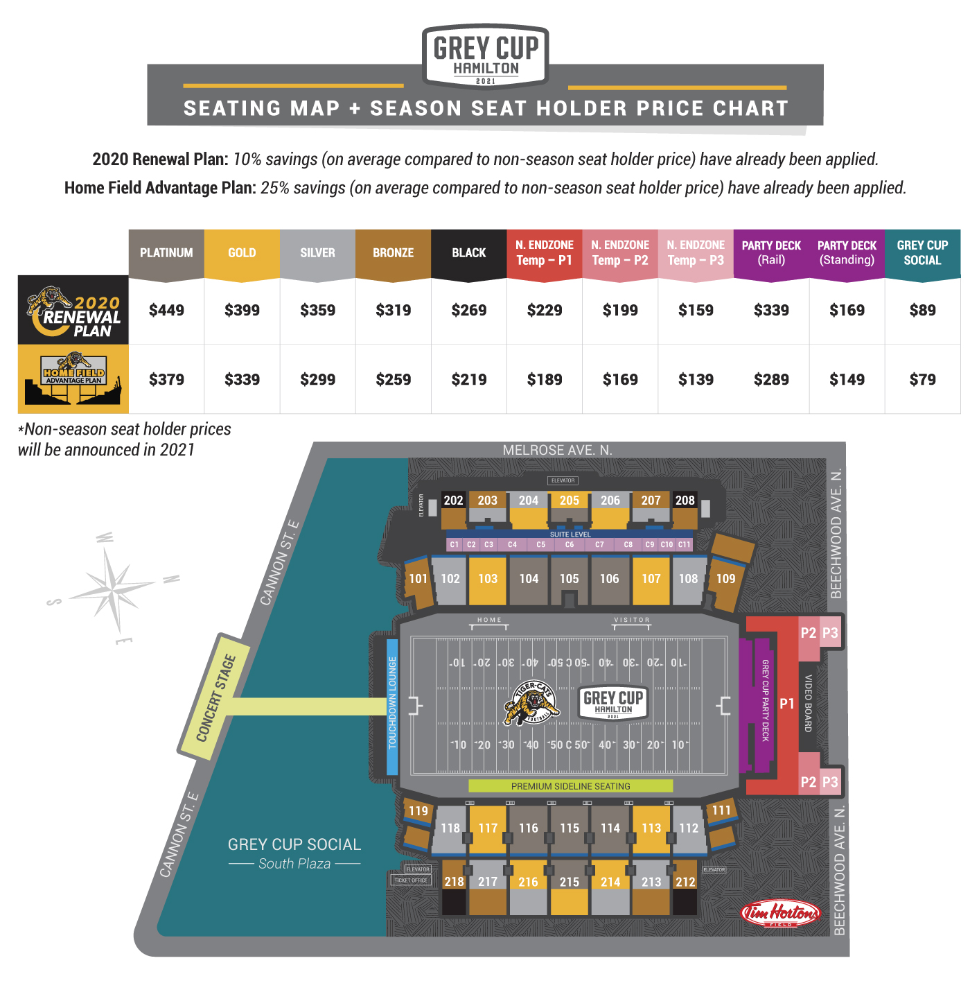 Tiger-cats Unveil 2021 Grey Cup Ticket Pricing For Season Seat Holders ...