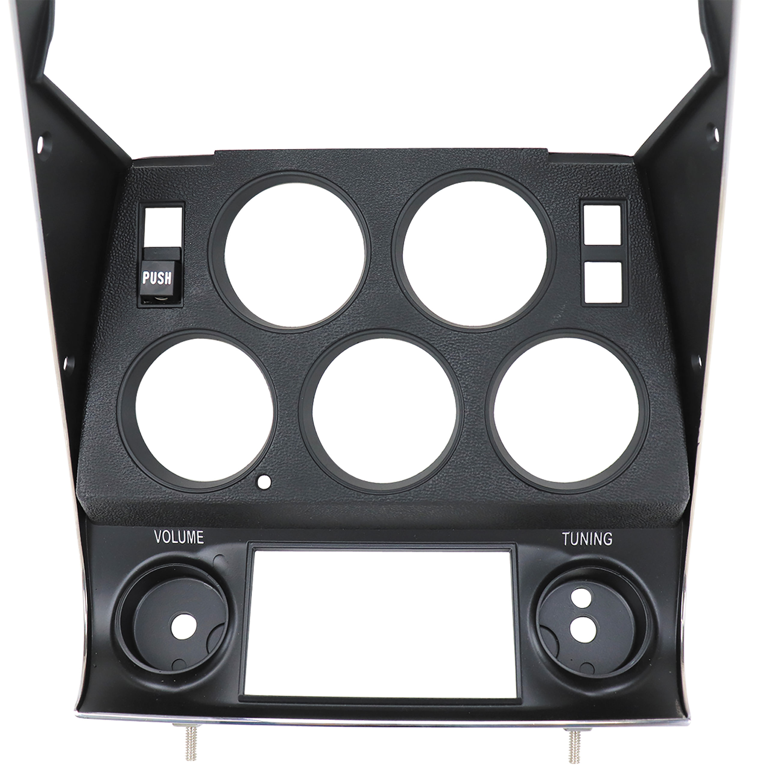 1969-1971 C3 Corvette Center Gauge Cluster Bezel w/Warning Lens & Push ...