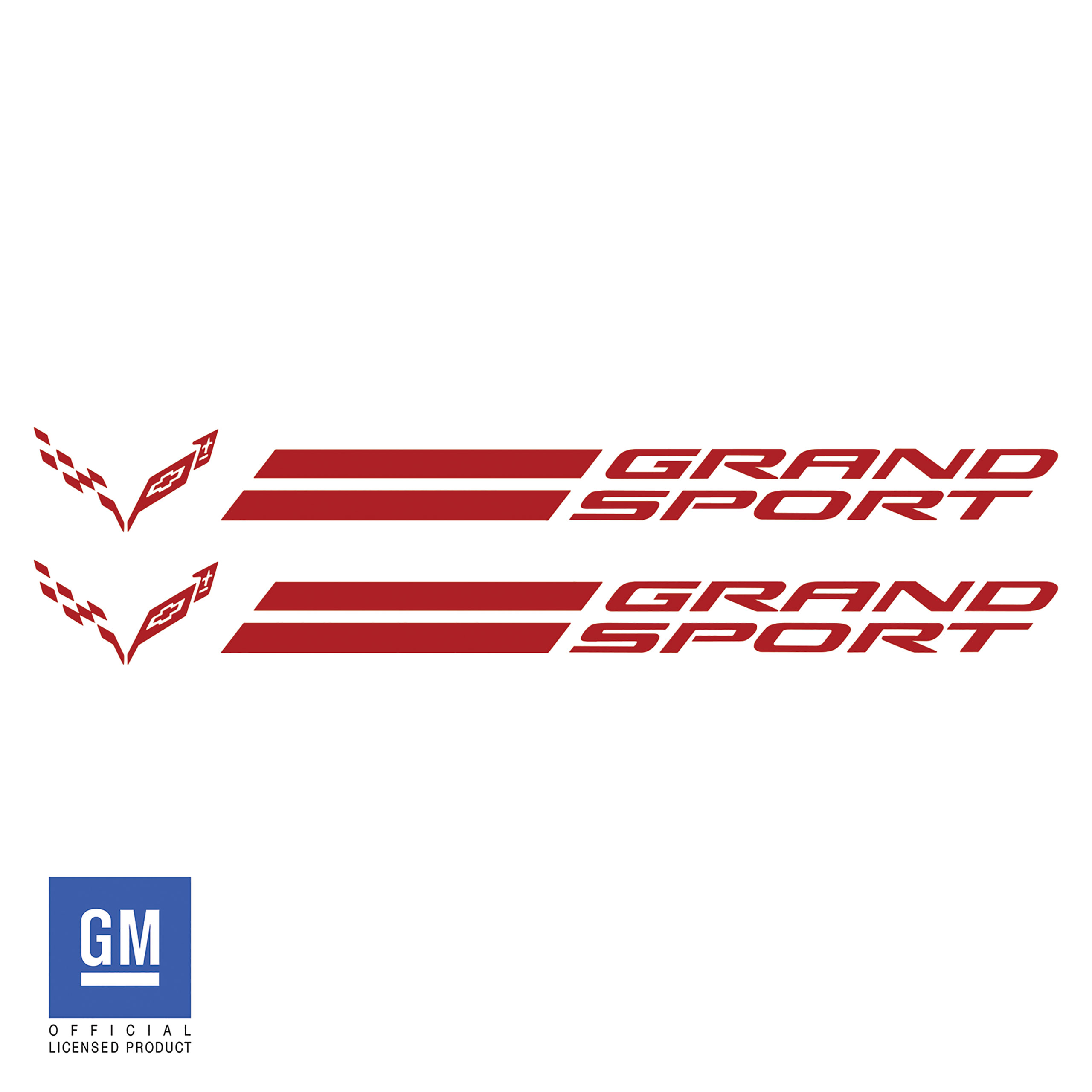 Grand Sport Door Sill Vinyl Overlay Decals - Gloss Red for 2014-2019 C7 ...