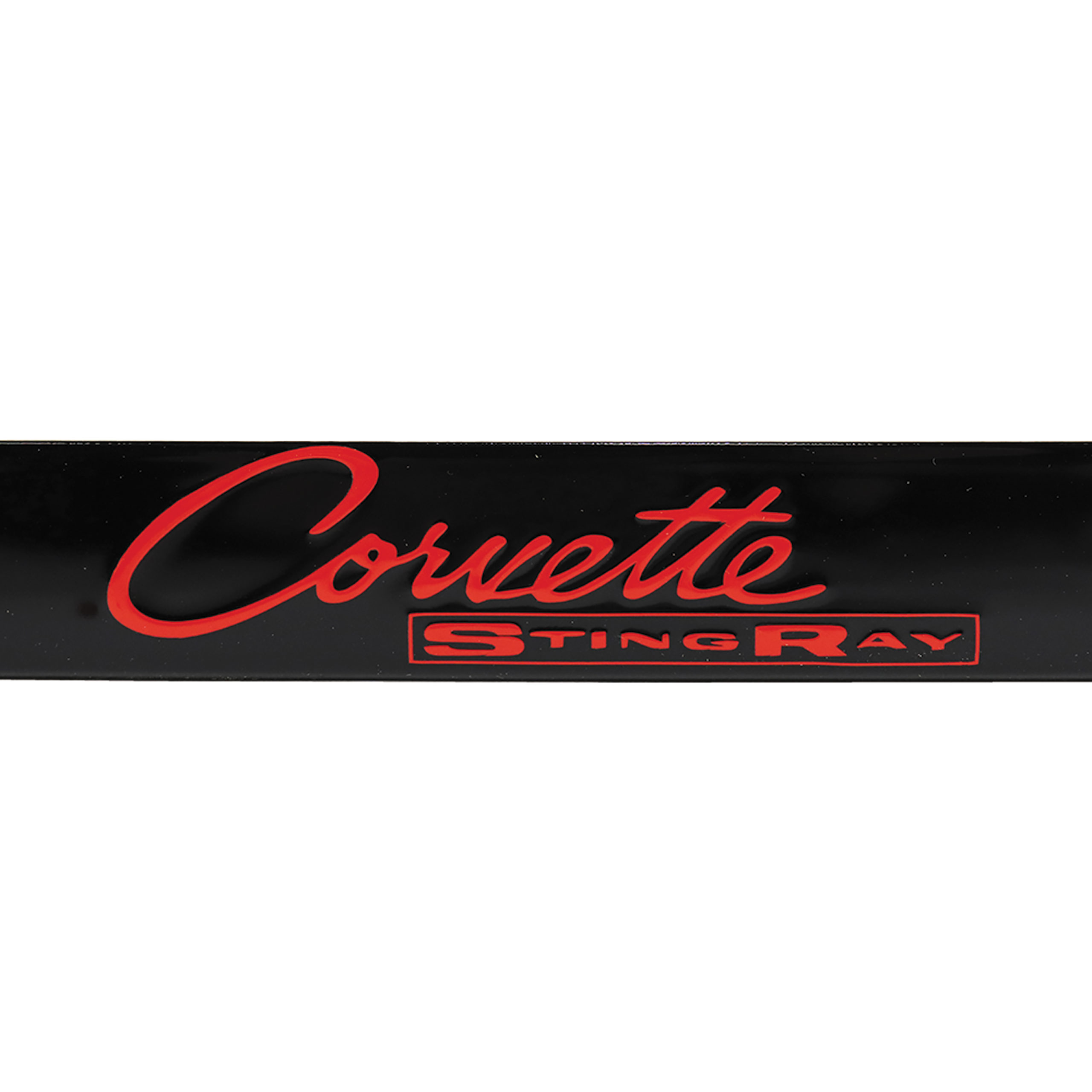 1963-1967 Corvette License Plate Frame Matte Black W/Red Corvette Sting ...