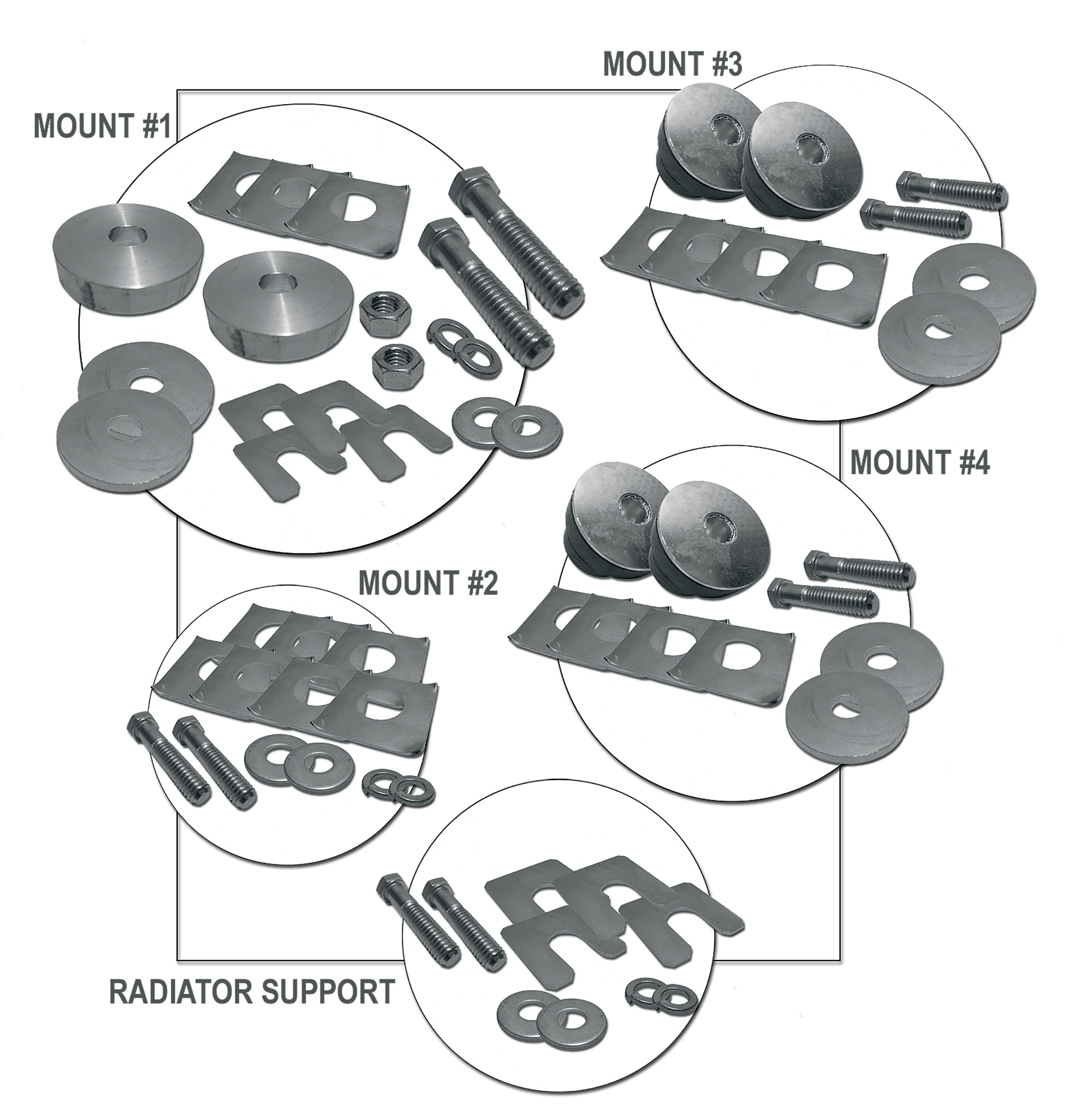 1965-1967 C2 Corvette Body Mounting Kit Convertible -SouthernCarParts ...