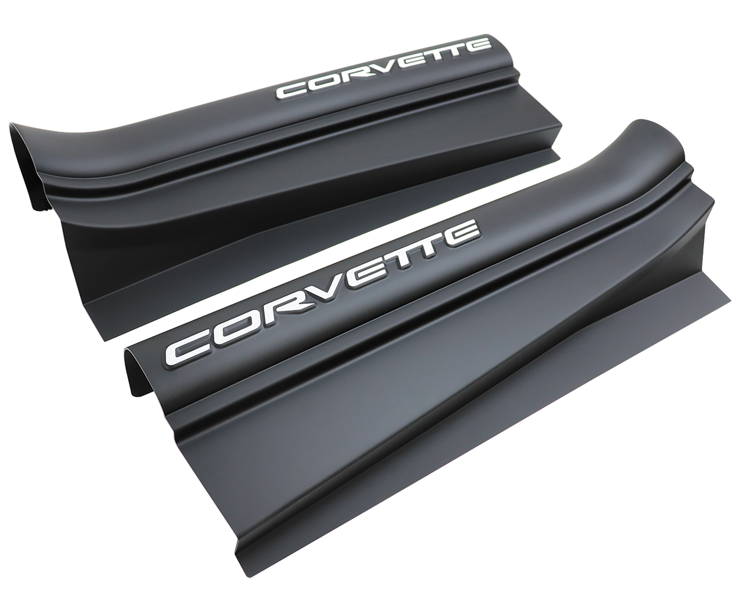 1997-2004 C5 Corvette Door Sill Guards W/Corvette Logo - Black ...
