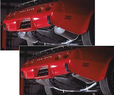1974-1979 C3 Corvette Exhaust System - Dual-350 Automatic 2 Inch- Low ...