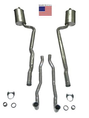 1964-1965 C2 Corvette Exhaust System - 25 Inch - Manual HP W/Welded ...