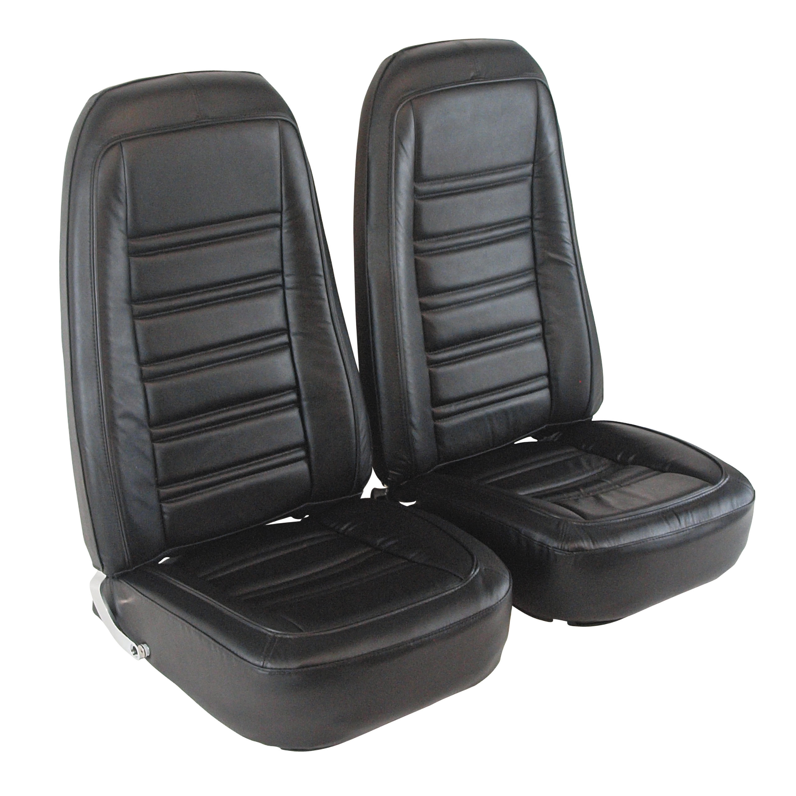 1976-1978 C3 Corvette Mounted Seats Black 100% Leather ...