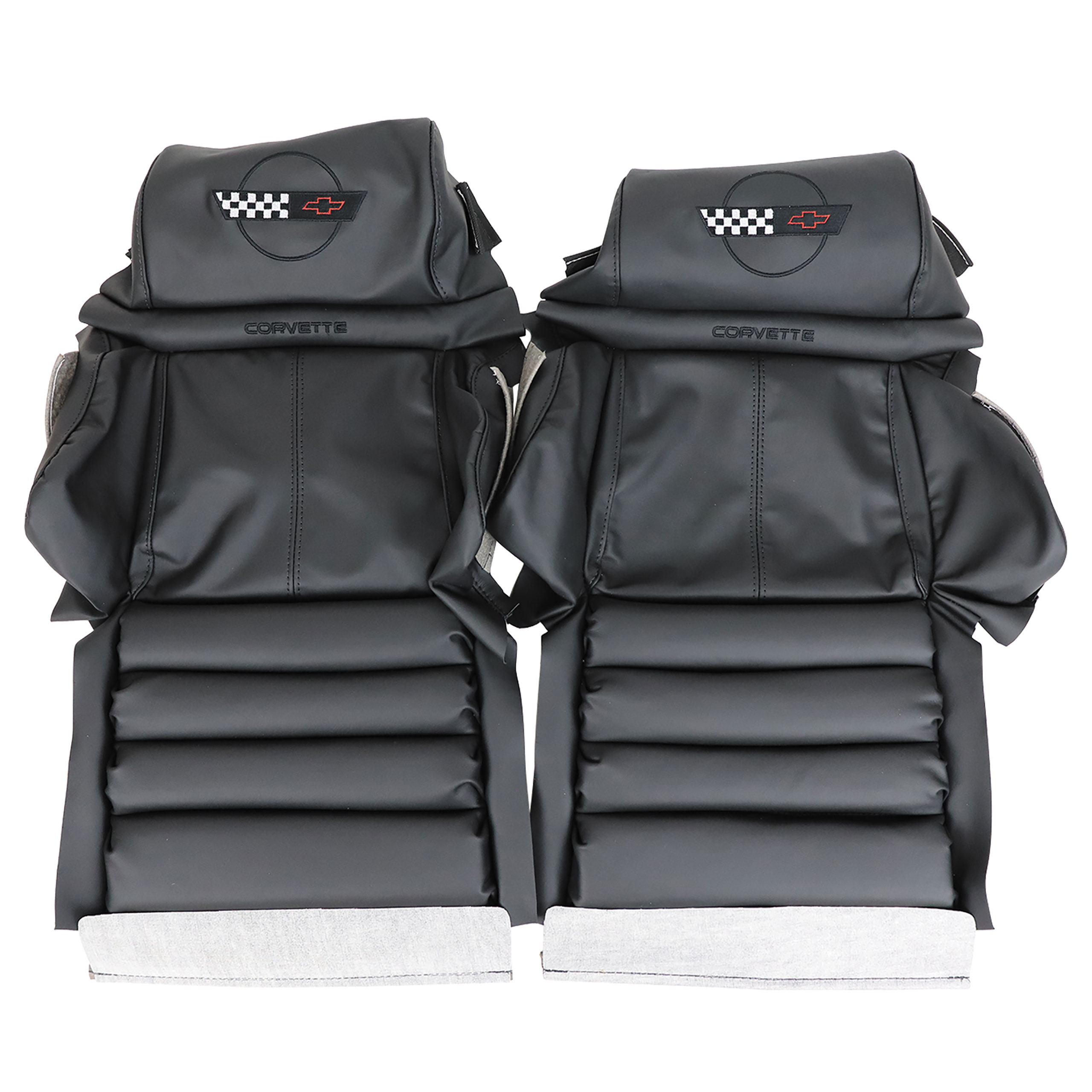 1991-1992 C4 Corvette OE Style Embroidered Sport Leather Seat Covers ...