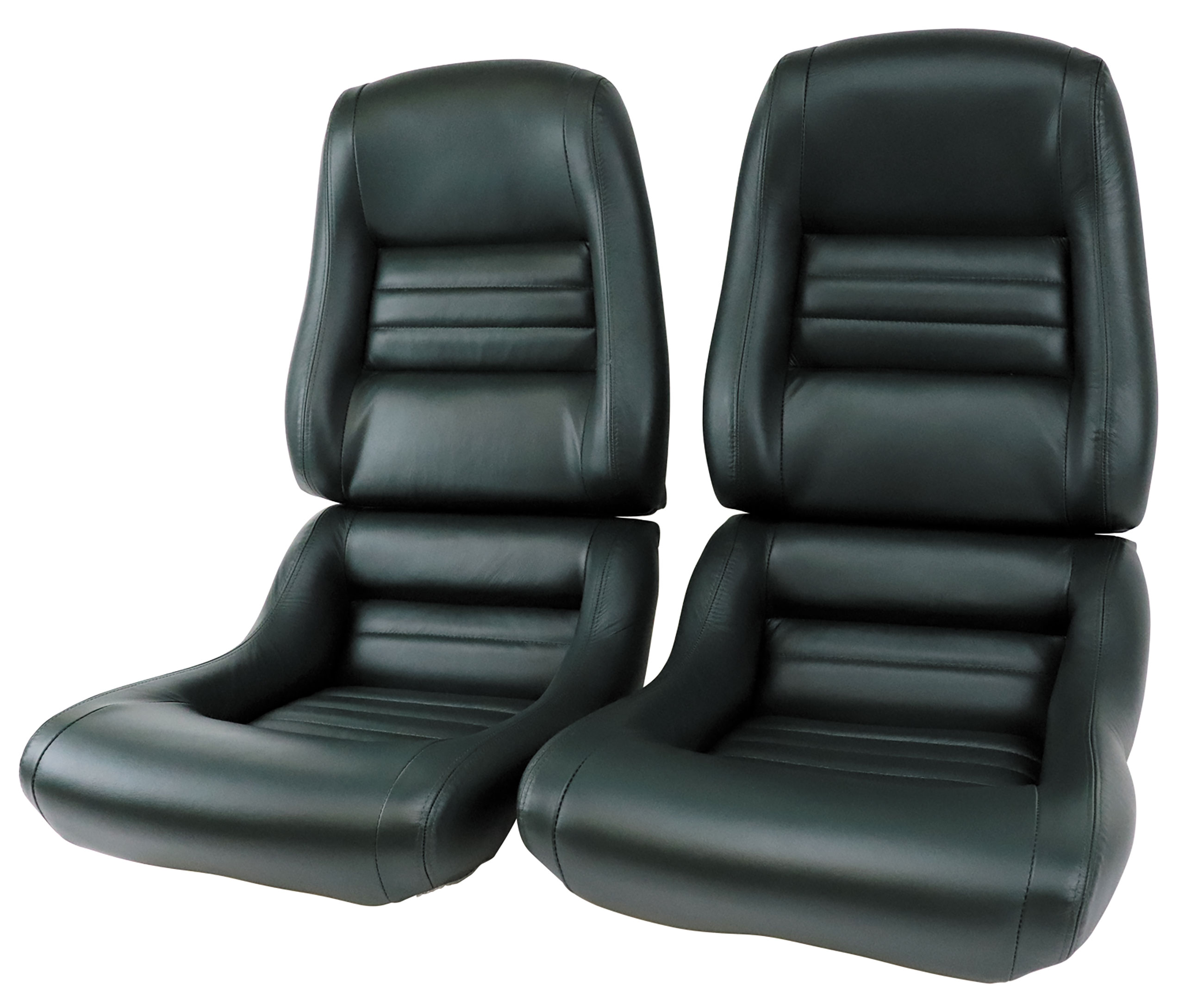 1979 C3 Corvette Mounted Leather Seat Covers Green 100%-Leather 2 ...
