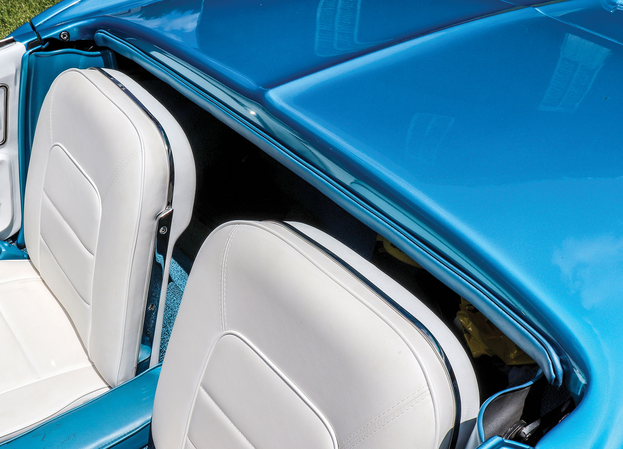 1965-1967 C2 Corvette Deck Lid Trim Strip Bright Blue -SouthernCarParts ...