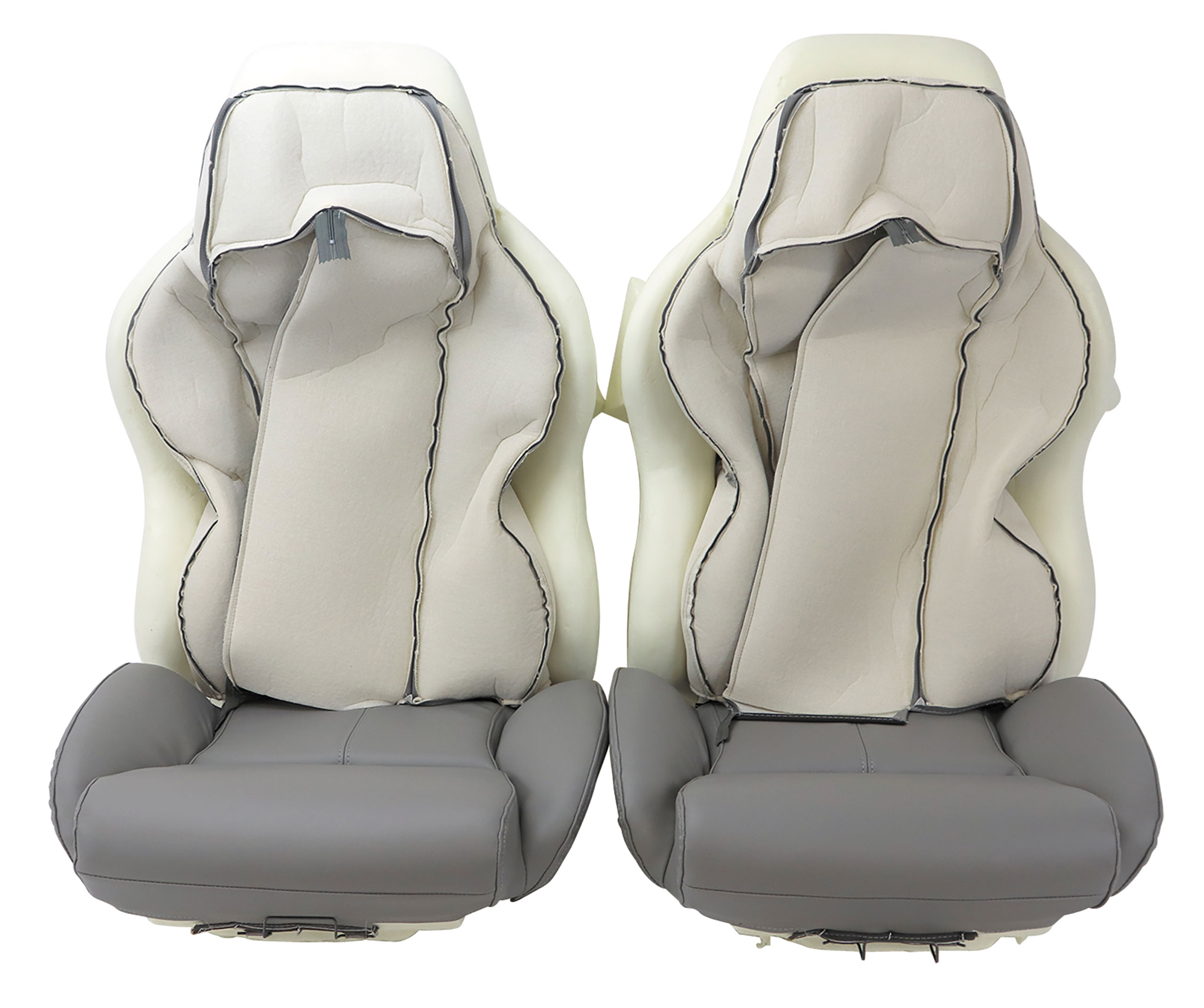 1994-1996 C4 Corvette Mounted "Leather-Like" Vinyl Seat Covers Gray ...