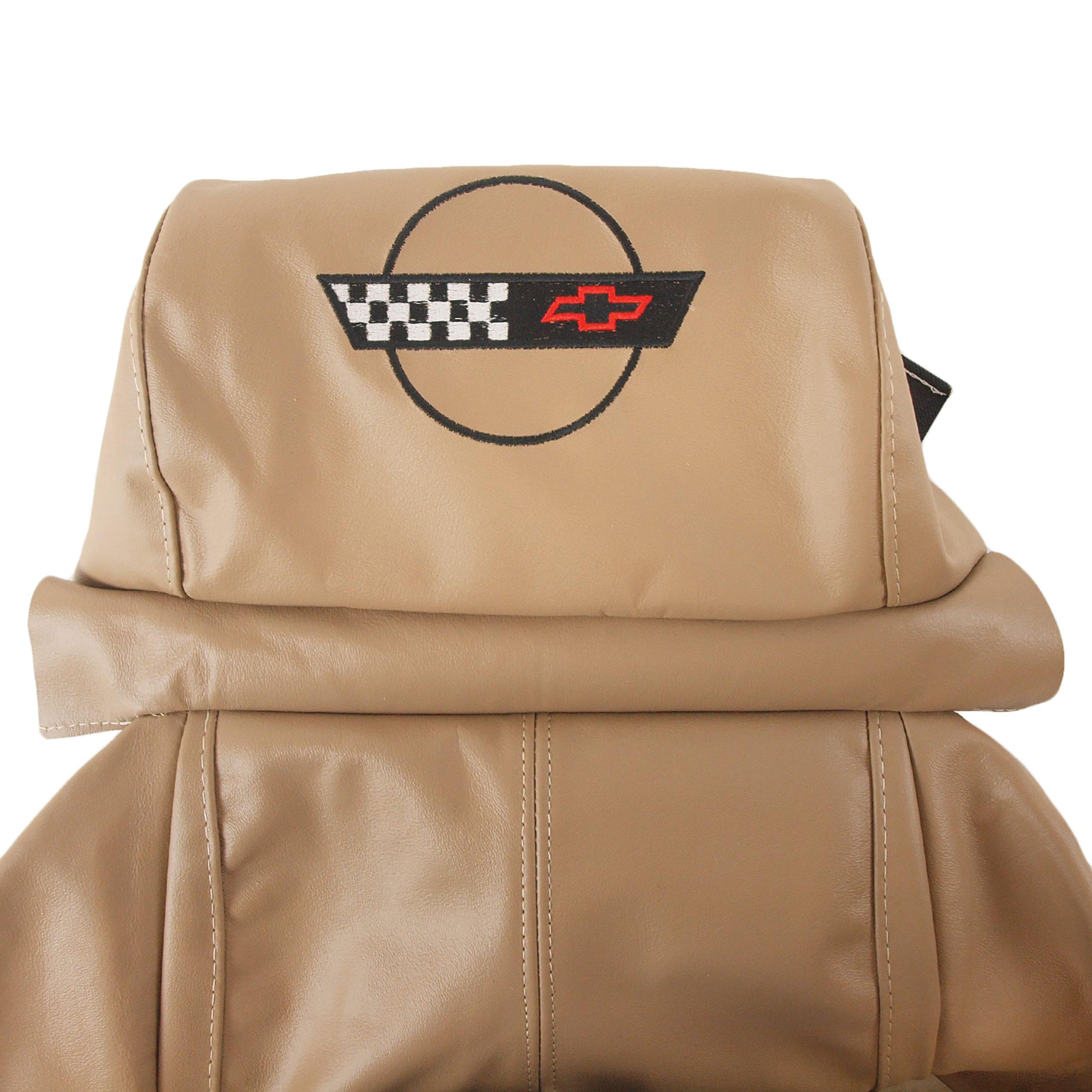 1993 C4 Corvette OE Style Embroidered Sport Leather Seat Covers - Beige ...